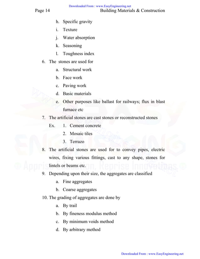 Building construction and materials notes | PDF | Civil Engineering ...