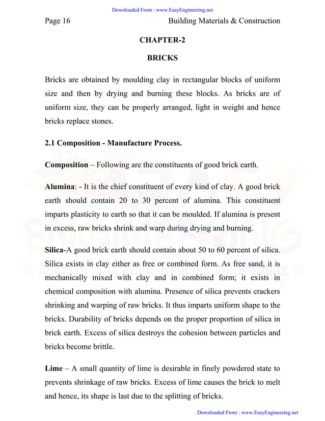 Building construction and materials notes | PDF | Civil Engineering ...