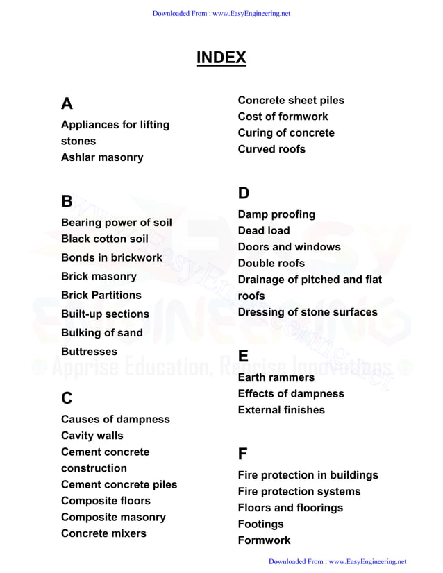 Building construction and materials notes | PDF | Civil Engineering ...