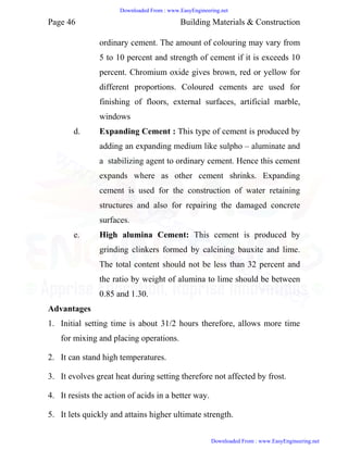 Building construction and materials notes | PDF