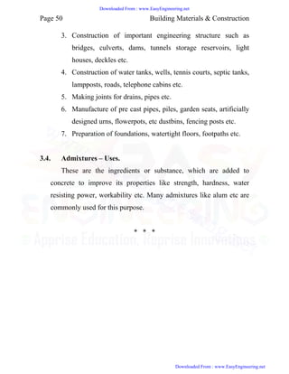 Building construction and materials notes | PDF