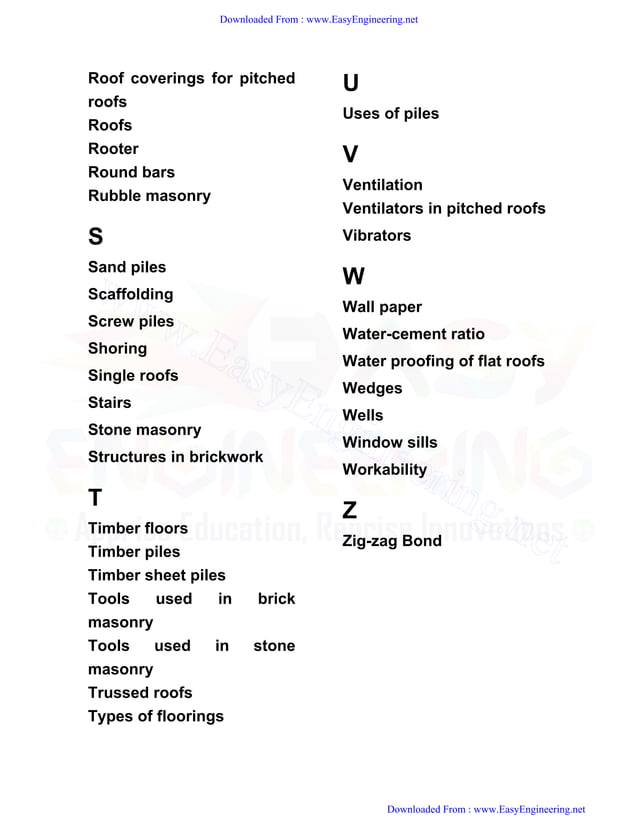 Building construction and materials notes | PDF | Civil Engineering ...