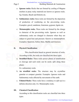Building construction and materials notes | PDF
