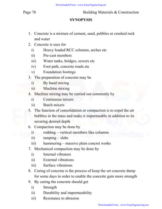 Building construction and materials notes | PDF