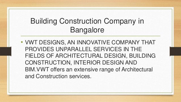 Building construction company in bangalore | PDF