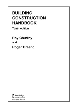 BUILDING CONSTRUCTION HANDBOOK Tenth edition | PDF