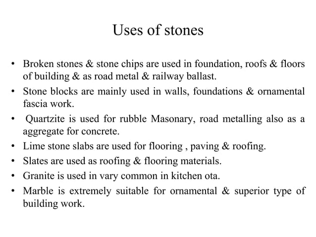 Building construction materials stone | PPTX