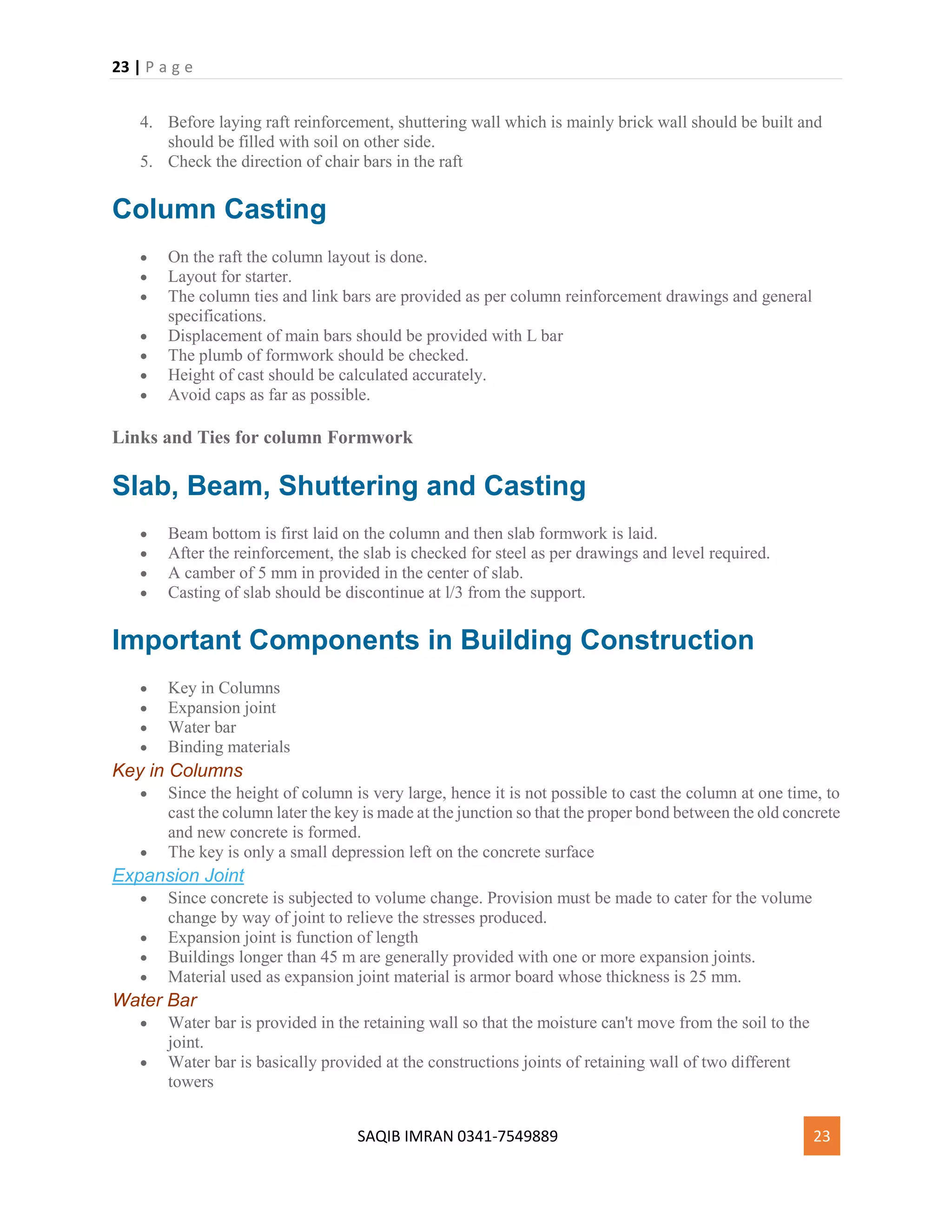 Building construction notes pdf | PDF