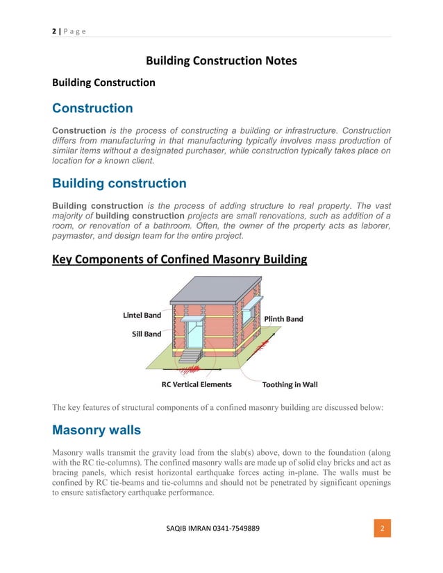 Building construction notes pdf | PDF | Civil Engineering Industry ...