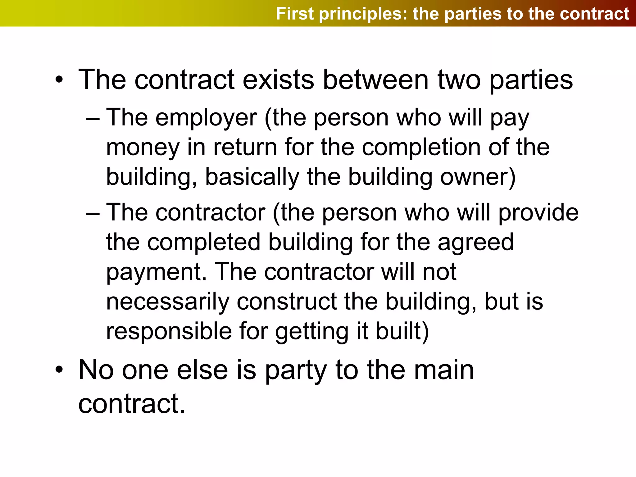 Building contracts and the JCT | PPTX