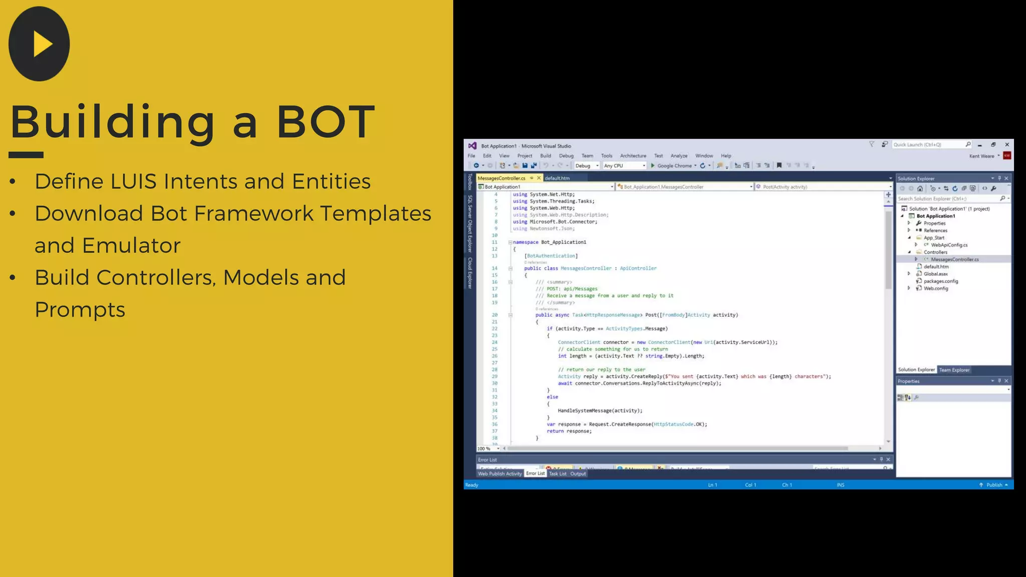 Building conversation AI using Azure Bot & LUIS | PPT