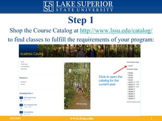 LSSU - Building your course schedule | PPTX