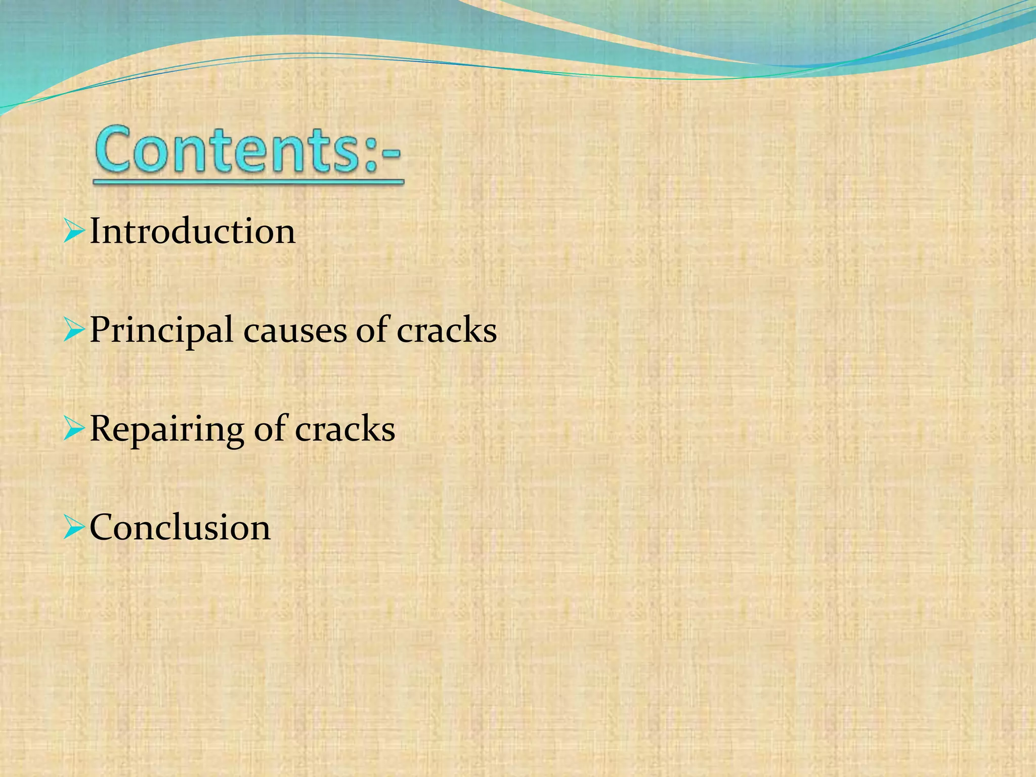 Building crack,types,causes & its repairing | PPTX