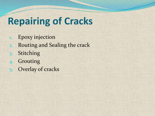 Building crack,types,causes & its repairing | PPTX