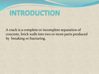 Building crack,types,causes & its repairing | PPTX