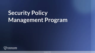 Building Cyber Security Policies | PPT