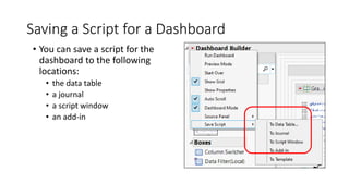 Building Dashboards in JMP.pptx | Computing | Technology & Computing