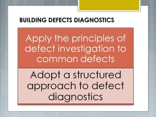 019 Buiding defects diagnostics | PPT