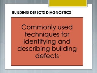 019 Buiding defects diagnostics | PPT