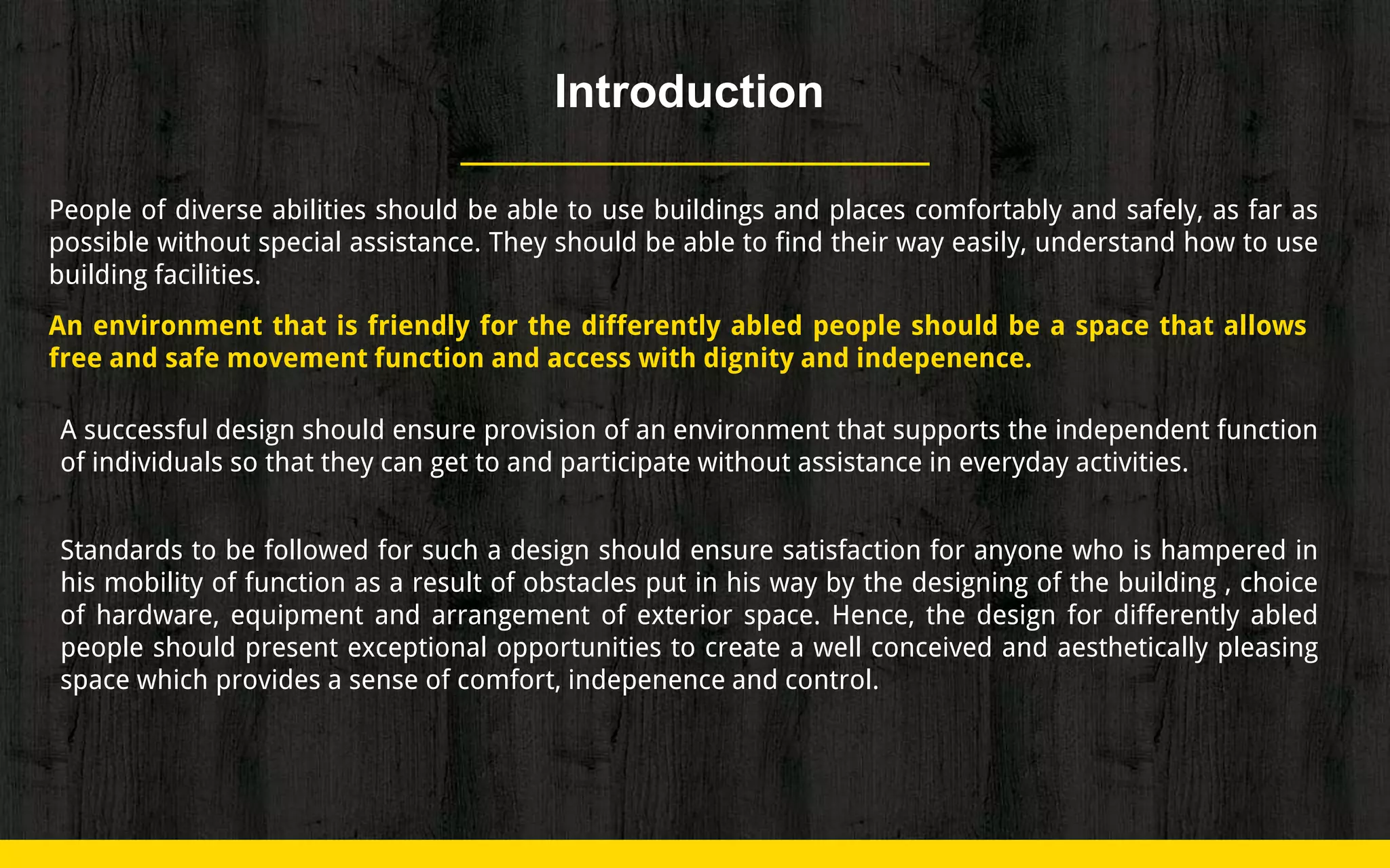 Building design for differently abled | PPTX