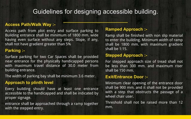 Building design for differently abled | PPTX