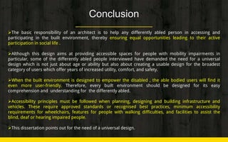 Building design for differently abled | PPTX