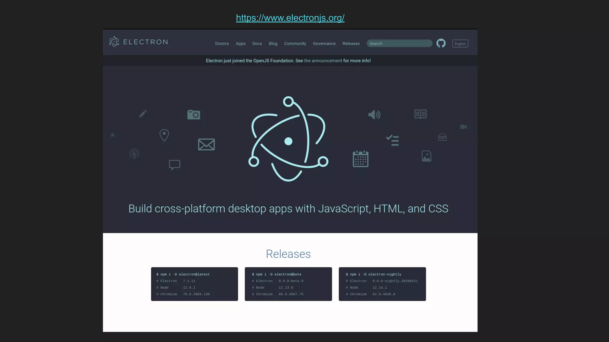 Building desktop applications for fun with electron | PPT