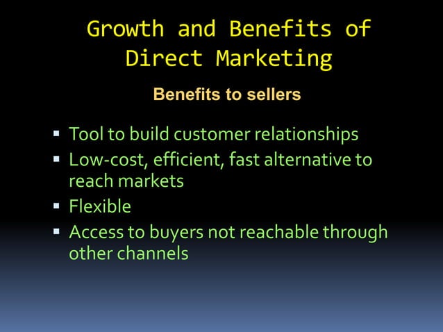 Building direct customer relationship | PPT