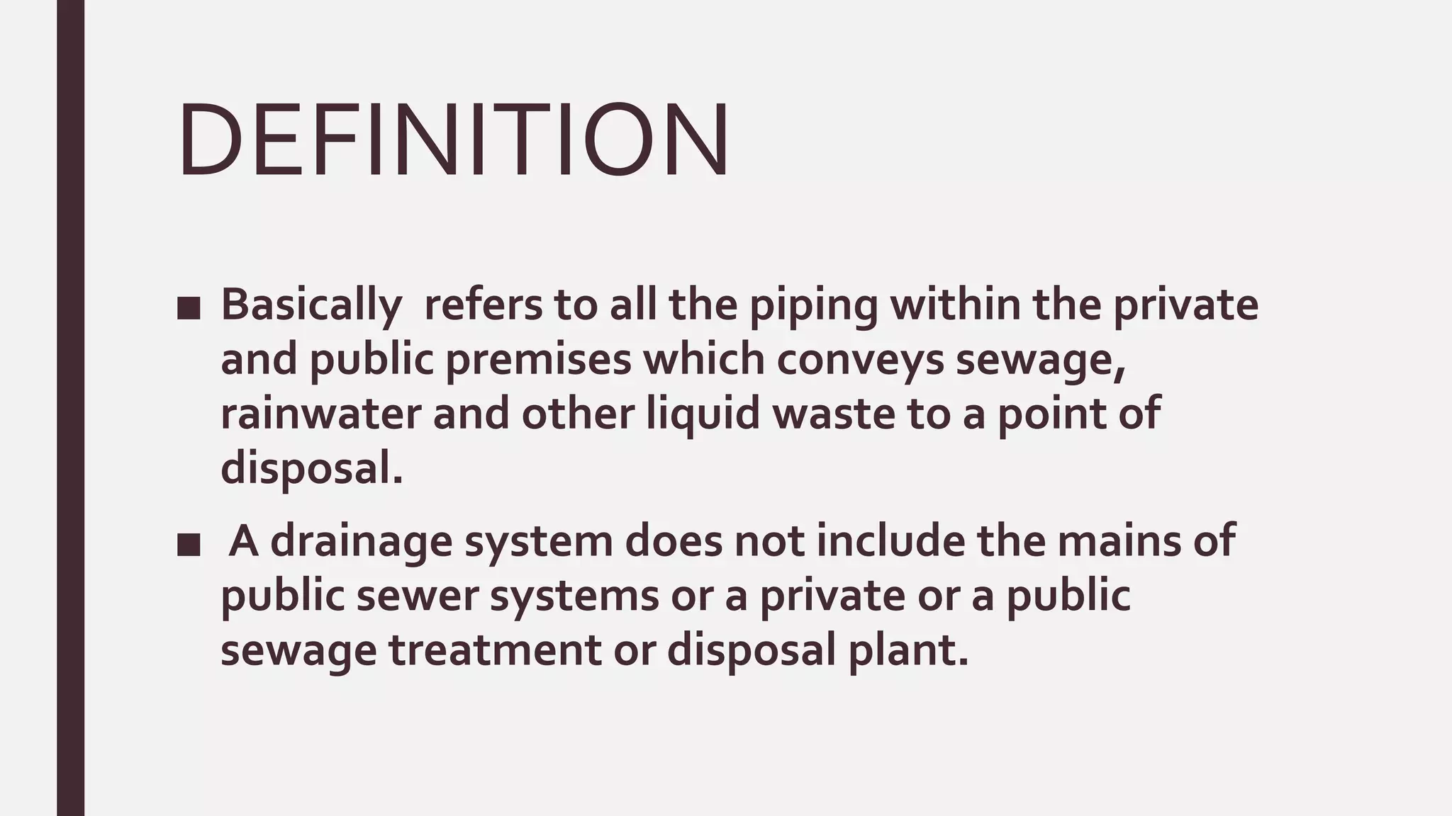 Building dranage system | PPTX
