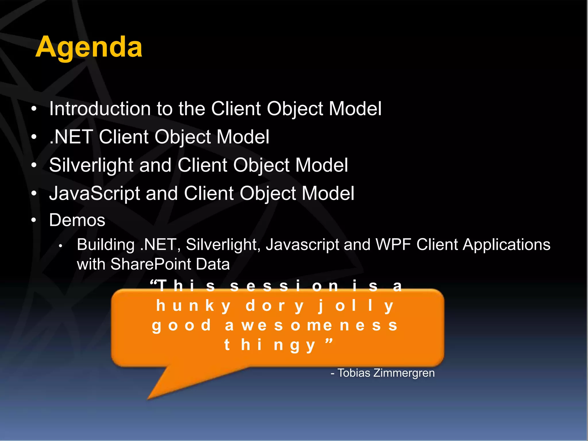 Building Dynamic Applications With The Share Point Client Object Model