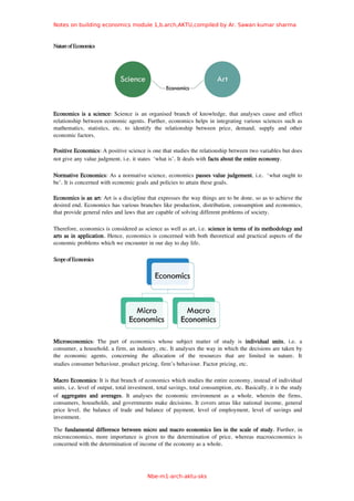 Building economics complete notes m1 m2m3m4 AKTU | PDF