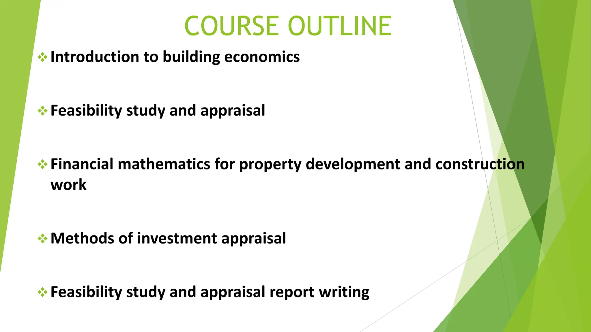 BUILDING ECONOMICS in construction indus | PPTX