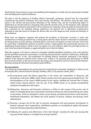 Building Effective Democratic Institutions in Africa | PDF
