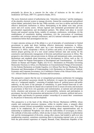 Building Effective Democratic Institutions in Africa | PDF