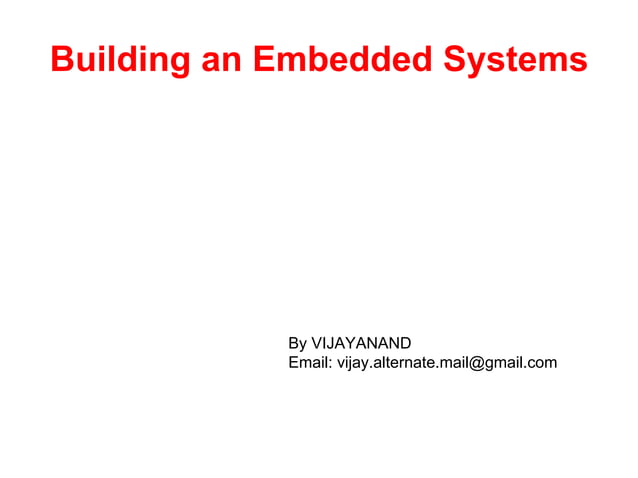 Building an embedded systems | PPT
