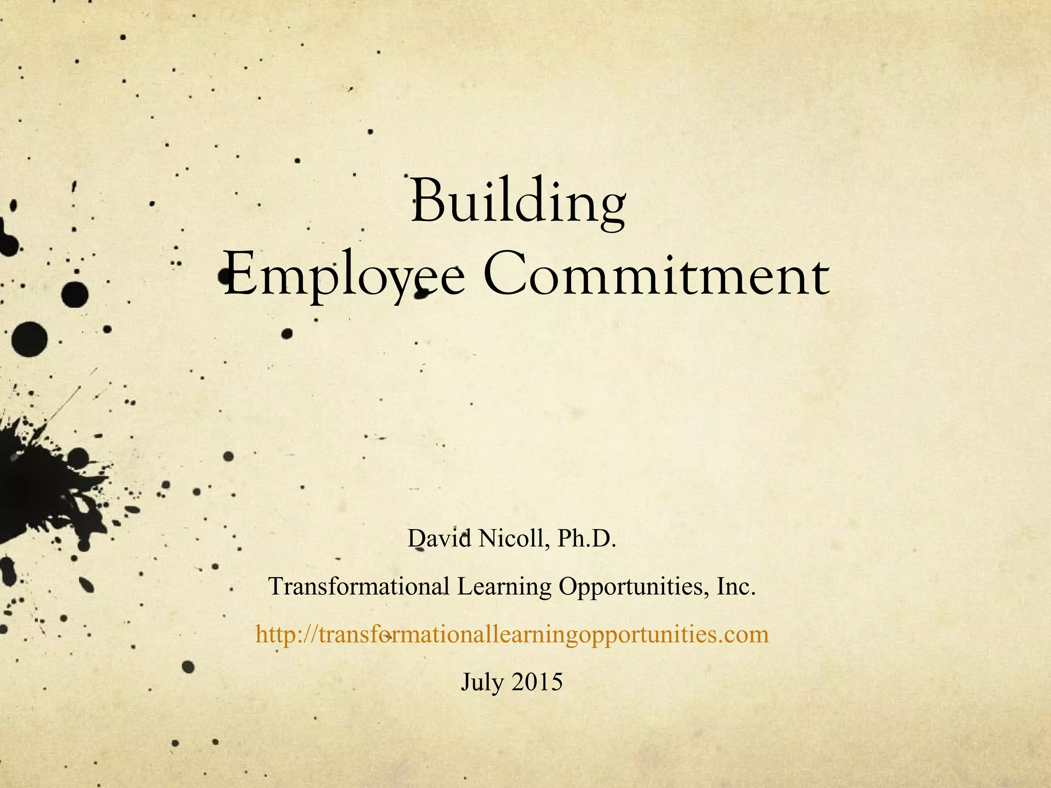 Building Employee Commitment | PPT