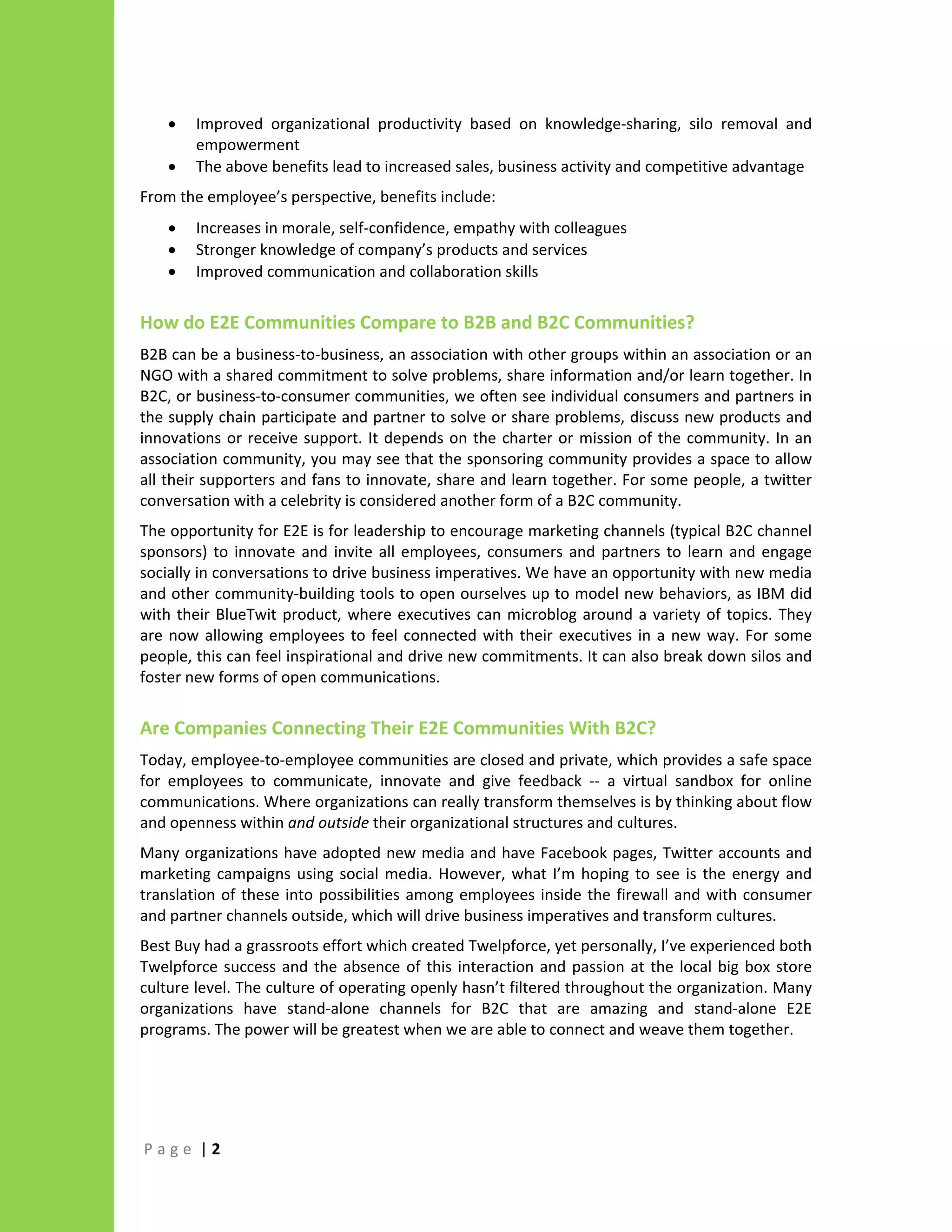 Building Employee Communities | PDF