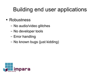 Building end user applications | PPT