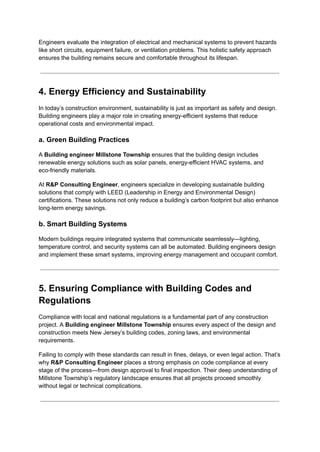 Building engineer Millstone Township | PDF
