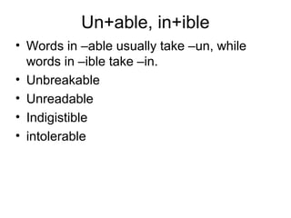 Building english words | PPT