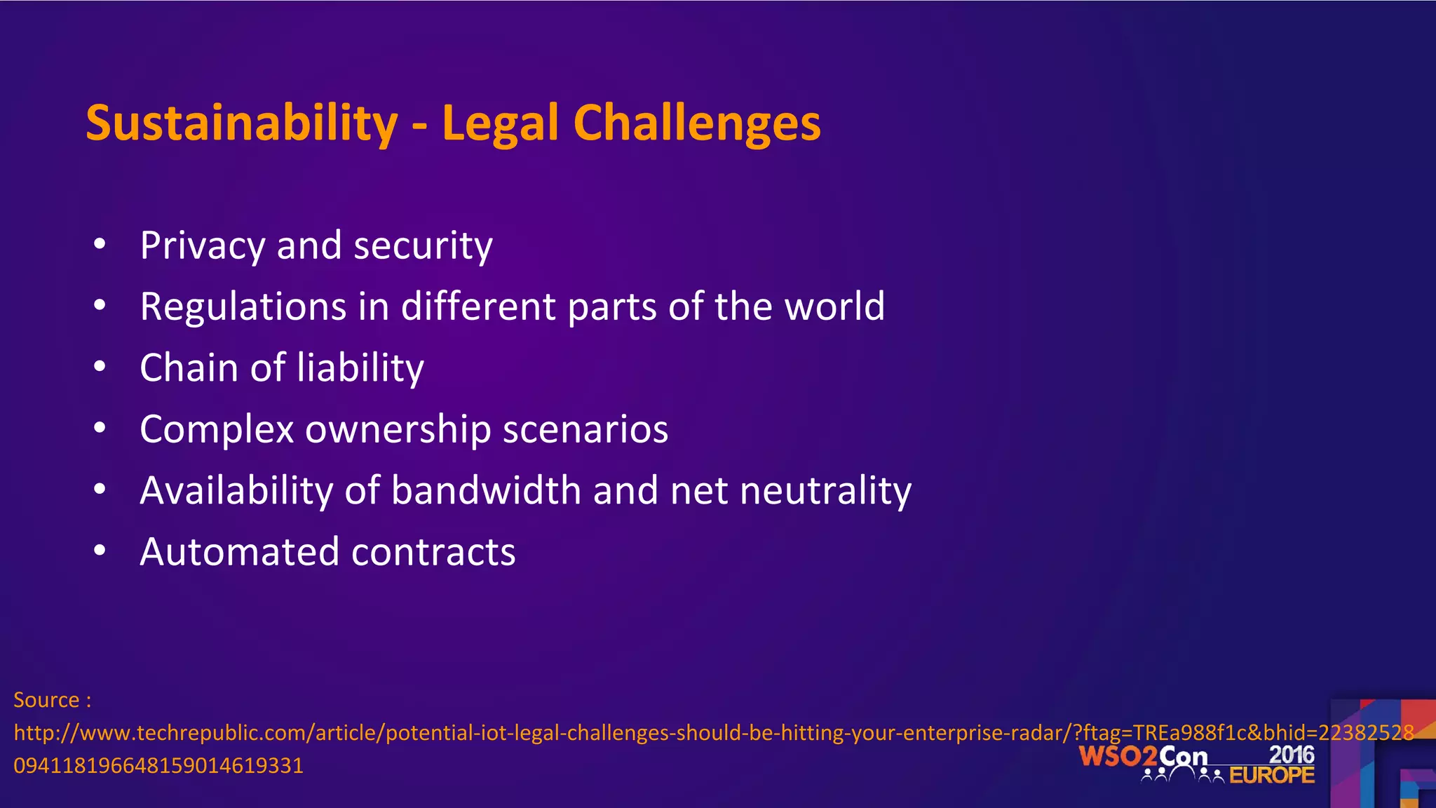 WSO2Con USA 2017: Building Enterprise Grade IoT Architectures for ...