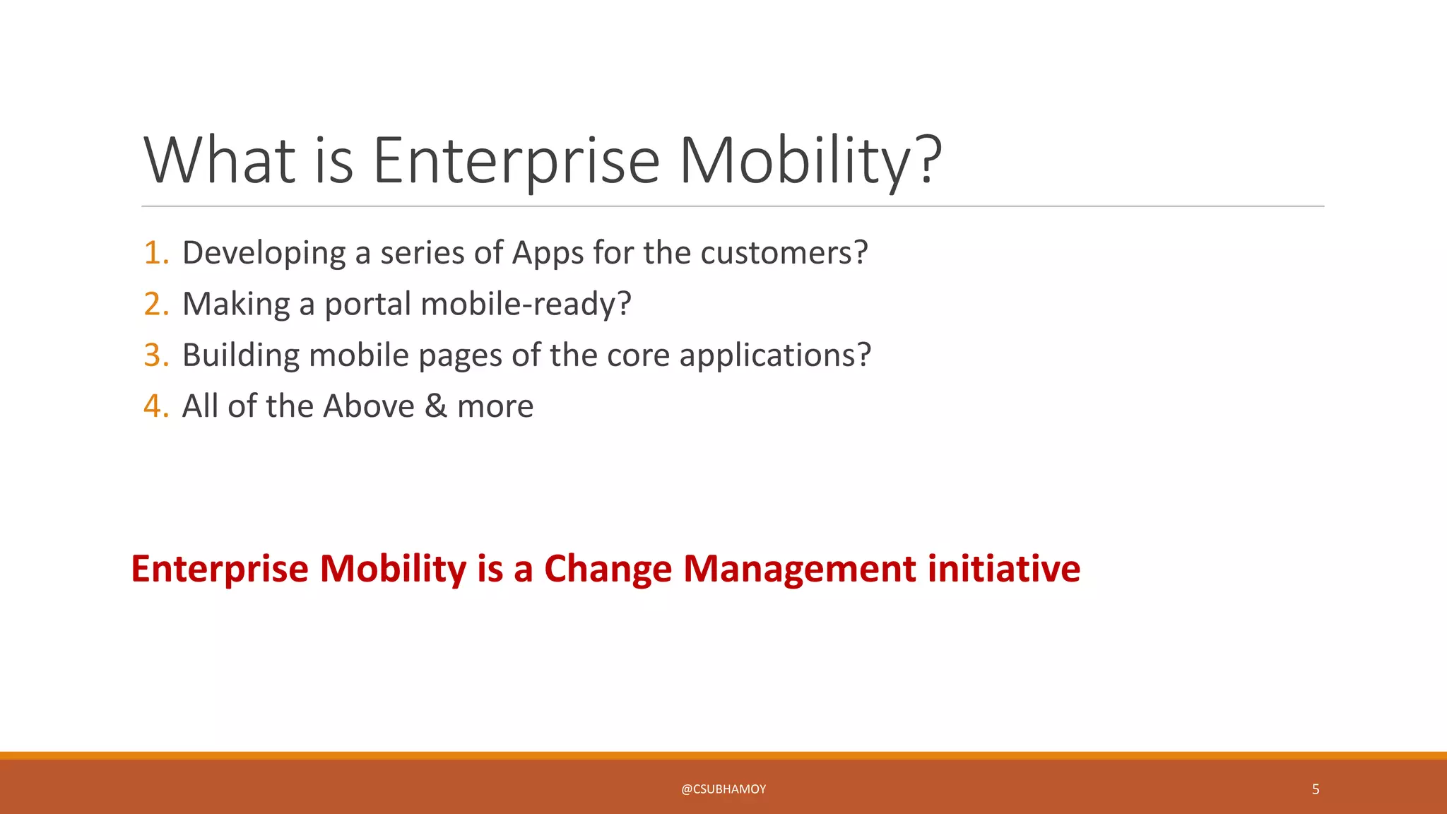 Building Enterprise Mobility Strategy | PPT