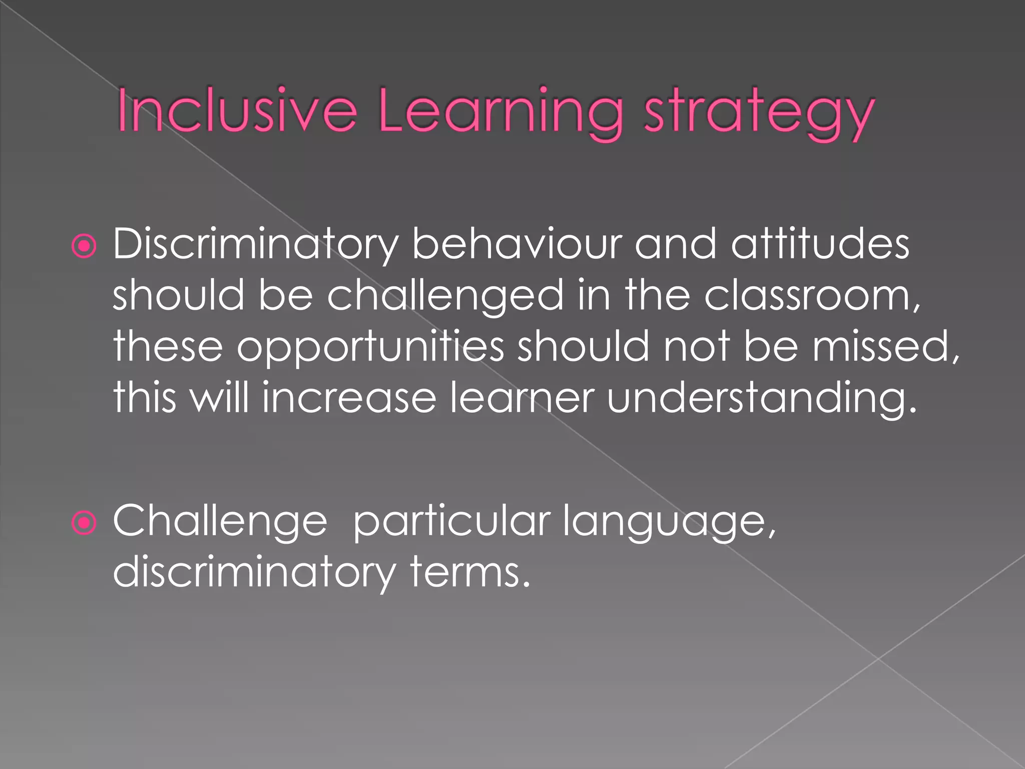 Building equality into the curriculum | PPT