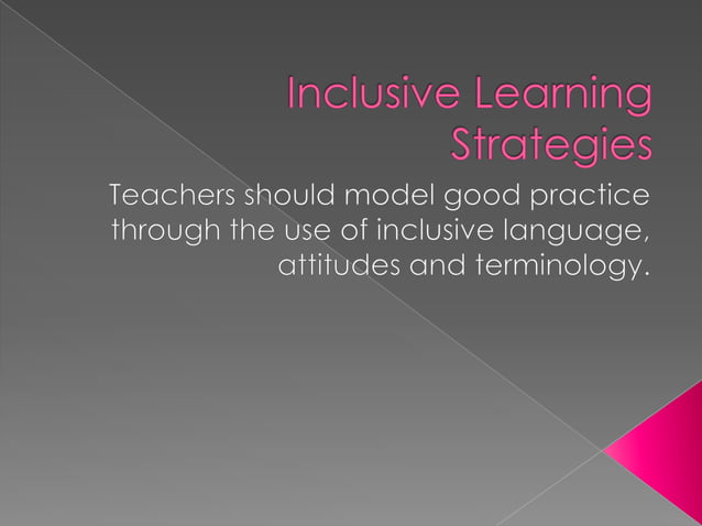Building equality into the curriculum | PPT