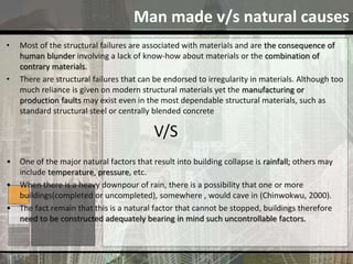 Building Failures and its Causes- Theory of structures | PPTX