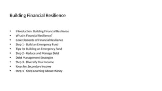 Building Financial Resilience_ Why It’s More Important Than Ever | PDF