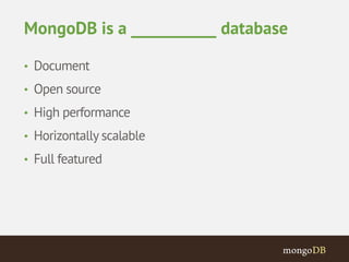 Building Your First MongoDB App | PPT
