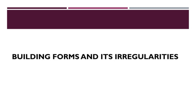 BUILDING FORMS AND ITS IRREGULARITIES..pdf | Civil Engineering Industry ...