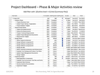 Building Formulas And Dashboard In Ms Project | PPT