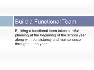 Building Functional Teams | PPSX